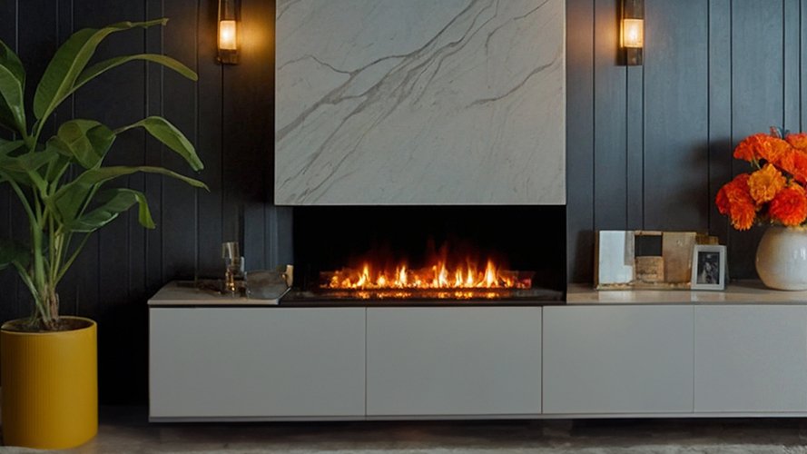 MONTREAL HYBRID MIST - OPEN THREE-SIDED FIREPLACE – Decoflame